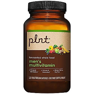 plnt Fermented Whole Food Men?s Multivitamin (120 Vegetarian Capsules)