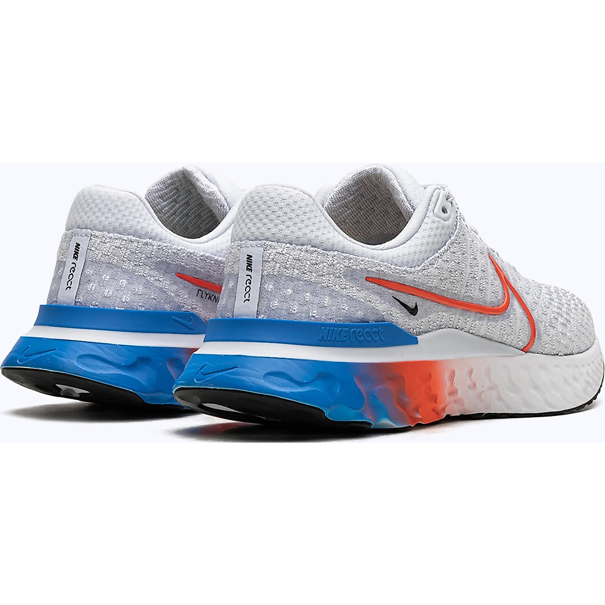 Nike Womens React Infinity Run FK 3, Football Grey/Bright Crimson, 6.5 M US