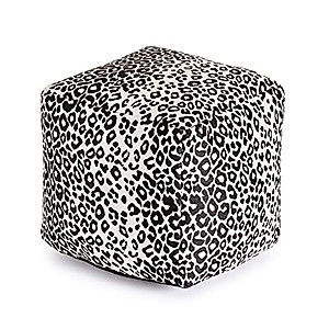 Anji Mountain 100% Handmade & Handcrafted Comfortable Home Décor Outdoor Pouf Ottoman Footrest for Living Room, Bedroom, Nursery, Kidsroom, Patio Furniture - (18" x 18" x 18"- Gray)