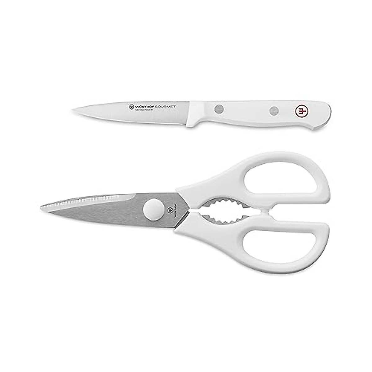 WÜSTHOF Gourmet White 2-Piece Paring and Shear Set