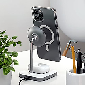 Satechi 2-in-1 Magnetic Wireless Charging Stand & 20W USB-C PD Wall Charger - Compatible with iPhone 14 Pro/14/14 Plus, AirPods Pro & AirPods 3, 2