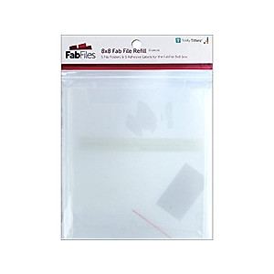 Totally-Tiffany RF-EXE5pk 8" x 8" File Pockets-5 Pack Craft Storage Organiser, 8" by 8", Clear