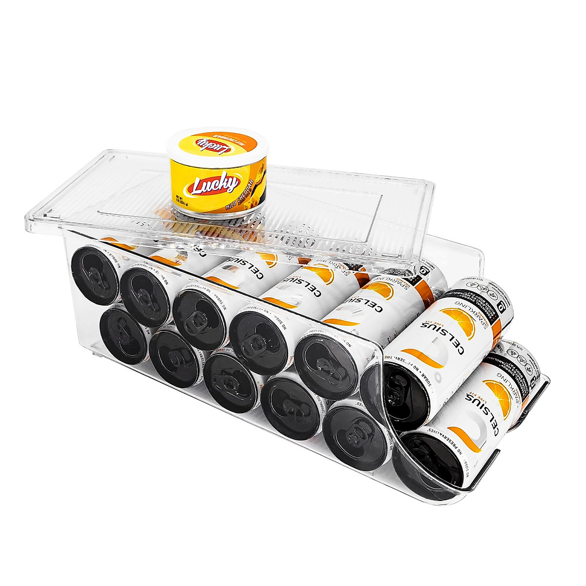 SCAVATA Skinny Can Organizer & Soda Can Organizer for Refrigerator