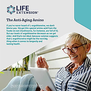 Life Extension Essential Youth L-Ergothioneine – Promotes Longevity & Healthy Aging – Gluten-Free – Non-GMO – Vegetarian – 5 mg – 30 Vegetarian Capsules