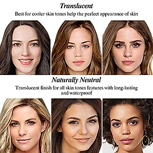 FV Translucent Powder Setting Powder, Oil-control & Long Lasting Loose Face Powder, Waterproof, Lightweight & Blurring Pores Finishing Powder, Talc-free Baking Powder Makeup, Translucent