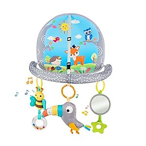 Koty Rear Facing Car Seat Toy, Baby Kick & Play Activity Center, Car Seat Activity Arch with Music, Mirror and Rattle Toys for Children, Developmental Toys for Babies, Travel Toddler Toys (Toucan)