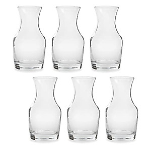 Cornucopia Mini Individual Wine Carafes (6-Pack); 6.5 oz Single-Serving Personal Size Decanters for Dinner Parties, Wine Tastings, and More