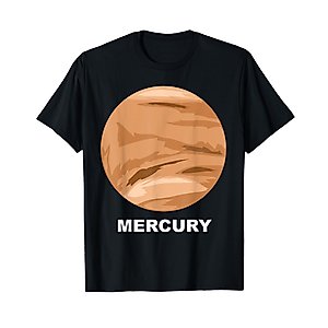 Solar System Group Costumes - Giant Planet Mercury Costume T-Shirt