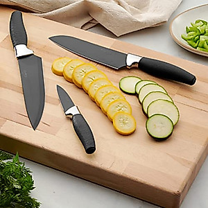 Chef Essential Carbon Steel Culinary Knife Set – 6-Piece Sharp Knife Set – Meat, Veggie, Bread Knife Set – Nonstick Chef Knife Cooking Knives – Professional Sharp Kitchen Knife Set Without Block