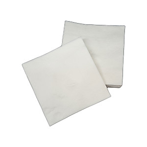 Square Paper Napkins, White Disposable Napkin, 9" x 9" Cocktail and Cleaning Surfaces Single-Use Napkins - 1-ply, 1/4 fold - Pack of 500 (1 pack of 500 counts)