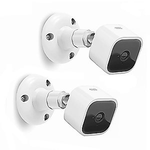 Koroao Blink Mini Wall Mount Bracket, 360 Degree Adjustable Ceiling Mounting Kits, Indoor and Outdoor Use for Blink Mini/All-New Blink Indoor/Outdoor4 Camera Mounting Bracket(2-Pack,White)