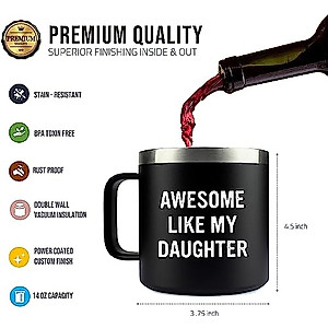 Edizzone Funny Mug for Dads (Awesome Like My Daughter) Dad Gifts - Best Dad Birthday Gift - Gifts for Dad From Daughter - Cool Gifts for Dad - Christmas Gifts for Dad - Dad Gifts From Daughter