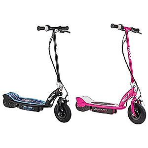 Razor E100 Electric Scooter for Kids Ages 8+ - 8" Pneumatic Front Tire, Hand-Operated Front Brake, Up to 10 mph and 40 min of Ride Time & 13111261 E100 Electric Scooter32.5 x 16 x 36