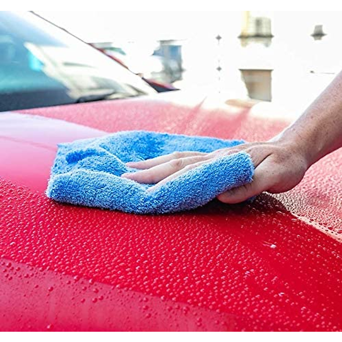 Kingsheep 6Pack Car Microfiber Towel for Auto Thick Buffing Microfiber Cleaning Cloth 16"x16" Plush Polishing Drying Towels 450gsm Detailing Cloths