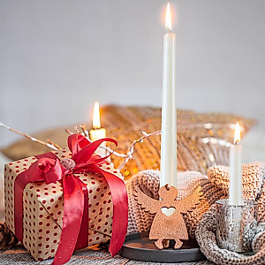 12 Pack 10 Inch Shiny White Dripless Taper Candles, 100% Soy, Non Toxic, for Home Decor, Wedding, Family Gathering, Music Festival, Restaurants, Yoga & Meditation