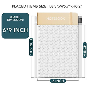 Metronic Bubble Mailers 6x10 50Pack, Self-Seal Bubble Envelopes, Waterproof Bubble Mailer, Padded Envelopes, Mailers Padded for Shipping, Packaging for Business, White, Bubble Mailers Usable Size 6x9