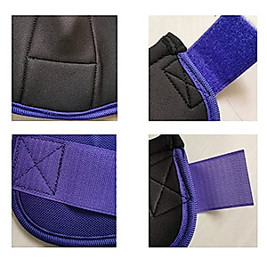 LEAFOREST 2520D Horse Bell Boots No-Turn Horse Bell Boots, Equine Ballistic Hoof Overreach Bell Boots Purple L