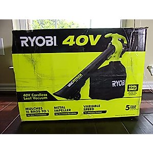 RYOBI 40-Volt Lithium-Ion Cordless Battery Leaf Vacuum/Mulcher (Tool Only)