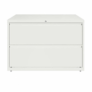 Hirsh 42-in Wide HL10000 Series 2 Drawer Metal Lateral File Cabinet White