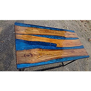 Epoxy Table, Live Edge Wooden Table, Epoxy Resin River Table, Natural Wood,Dining Table, Natural Epoxy Table, Resin Table