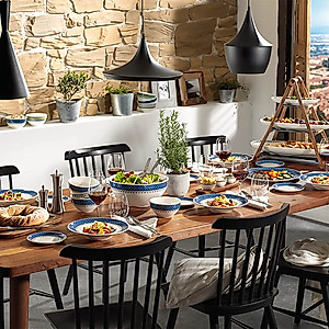 Villeroy & Boch Casale Blu Pasta Plate, 11.75 in, White/Blue