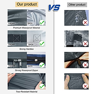 Full Mattress Bag for Moving and Storage, Reusable Heavy Duty Tarp Waterproof Full Size Bed Mattress Cover, Zippered Mattress Protector with 8 Strong Carrying Handles, 77’’ L x 57’’ W x 15’’ D