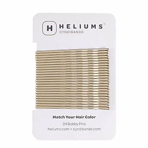 Heliums Large Bobby Pins - Light Ash Blonde - 2.5 Inch Extra Long Wavy Hair Pins - 24 Pack