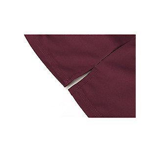 SCODI Mens Polo Shirts Performance Short Sleeve Tactical Shirts Athletic Golf Shirt 012-Wine Red 2XL