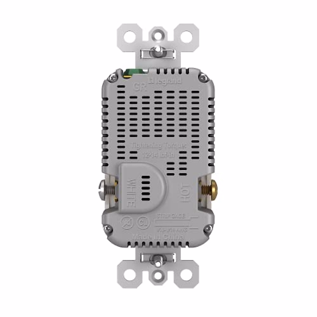 Legrand radiant R26USBPDW 15 Amp Tamper-Resistant Decorator Duplex Receptacle Outlet with Ultra Fast USB C/C 6.0A Charging Ports PLUS 30W Power Delivery, White (1 Count)