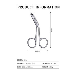 Stainless Steel Tweezers Scissor Handle, Precision Eyebrow Tweezers, Professional Hair Removal Tweezers Flat Tip, Scissor Style Tweezers with Handles, Eyebrow & Hair Plucker for Women and Men