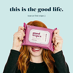 Goodwipes Flushable & Plant-Based Wipes with Botanicals | Dispenser for At-Home Use | Variety Pack with Aloe Septic and Sewer Safe | 240 count (4 packs) - Biggest Adult Wipes