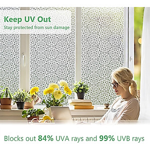 Privacy Window Film Frosted Window Film Privacy Stained Glass Film Decor Opaque Static Cling Self Adhesive Vinyl Window Door Sticker for Home Office Stained Glass Window Film (Size : 30x200cm)