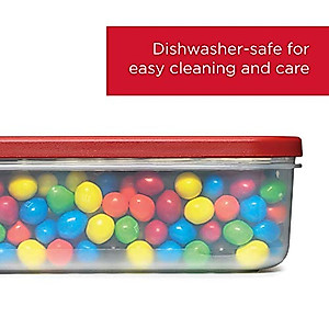 Rubbermaid Premium Modular Food Lids, Cereal Keeper, 2-Pack, 18-Cup Stacking, Space Saving Plastic Storage Containers, Clear