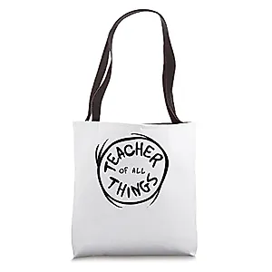 Dr. Seuss Teacher of all Things Emblem RED Tote Bag
