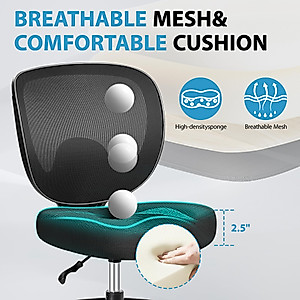 Primy Office Drafting Chair, Ergonomic Tall Desk Chair with Adjustable Height and Footrest Ring, Armless Mid-Back Standing Computer Chair Executive Rolling Breathable Mesh Chair for Art Home Office