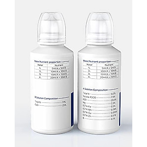 iDOO Indoor Plant Food (400ml in Total), Water Soluble All-Purpose Concentrated Fertilizer for Hydroponics System, Potted Houseplants