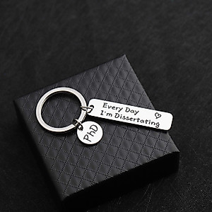 TGBJE PhD Gift PhD Student Gift Every Day I'm Dissertating Keychain Dissertation Gift Graduate Student Gift (I'm Dissertating)