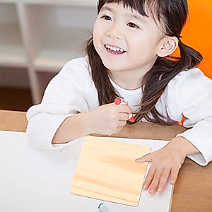 24 PCS Unfinished Square Wood Coasters, 4 Inch Blank Wooden Coasters with 100 Pcs Self Adhesive Non Slip Foam Dots, Wood Slices for DIY Crafts Painting Engraving Home Decoration