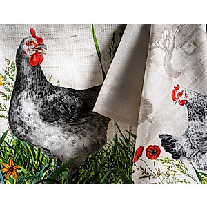 Maison d' Hermine Napkin 100% Cotton 20Inch x 20Inch Set of 4 Decorative Washable Cloth Napkins Table Napkin, Dining, Kitchen, Parties & Camping, Basse Cour - Spring/Summer