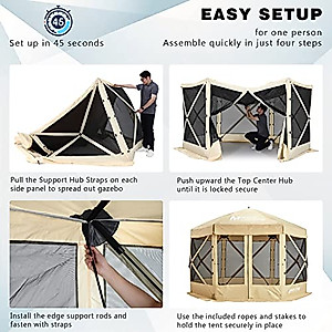MASTERCANOPY 10x10 Portable Screen House Room Pop up Gazebo Outdoor Camping Tent with Carry Bag(10x10,Beige)