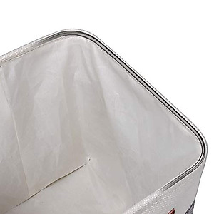 Univivi 10.5 Inch Fabric Storage Cube Bins with Hard Bottom, 4 Pack Storage Baskets with PU Handles for Shelves Closet Nursery Foldable Storage Bins for Organizing (Gray,10.5" x 10.5" x 11")