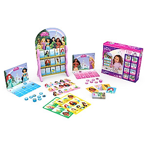 Disney Princess, Games HQ Board Games for Kids Checkers Tic Tac Toe Bingo Go Fish Card Games Disney Princess Toys, for Preschoolers Ages 4 and up