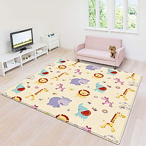 Franterd Baby Play Mat - Foldable Baby Crawling Mat - Reversible Baby Play Gym Mat Non-Slip Waterproof Neutral Nursery or Playroom for Babies Infants Toddlers