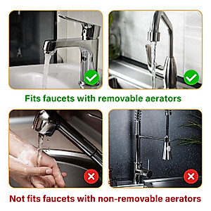 Faucet Snap Adapter Connection Sink Faucet Adapter Portable Dishwasher Faucet Adapter Faucet Aerator Sink Hose Adapter Countertop Dishwasher Connection Accessories (15/16-27Male or 55/64-27Famale)