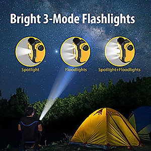 Megatek NOAA Emergency Weather Radio with 5000mAh Phone Charger, Hand-Crank/Solar/Battery Powered Survival Radio with AM/FM, SOS Alarm, Flashlight & Reading Light, USB-C Rechargeable [2022-New]