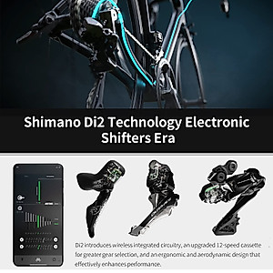 KOOTU Carbon Road Bike Lightweight 24 Speed Shifting Road Bicycle with Shimano Di2 9270 Groupset T1000 Full Carbon Frame & Fork & Wheelset with Disc Brake