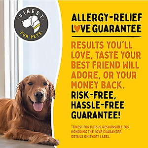 Dog Allergy Relief - Dog Allergy Chews Itch Relief, Seasonal Allergy Support for Itchy Skin, with Omega 3, Pumpkin & Probiotics (120 Soft Chews)