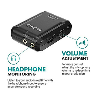 Movo WMX-1 2.4GHz Wireless Lavalier Microphone System Compatible with DSLR Cameras, Camcorders, iPhone, Android Smartphones, and Tablets (200' ft Audio Range)