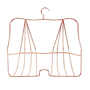 homozy Metal Bra Hangers, Space Saving Anti Deformation Bra Hangers, Small Hangers, Clothes Hangers, Rose Gold/Gold - Rose Golden