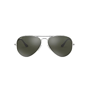 Ray-Ban RB3025 Classic Aviator Sunglasses, Silver/CRYstal Grey Mirrored, 58 mm